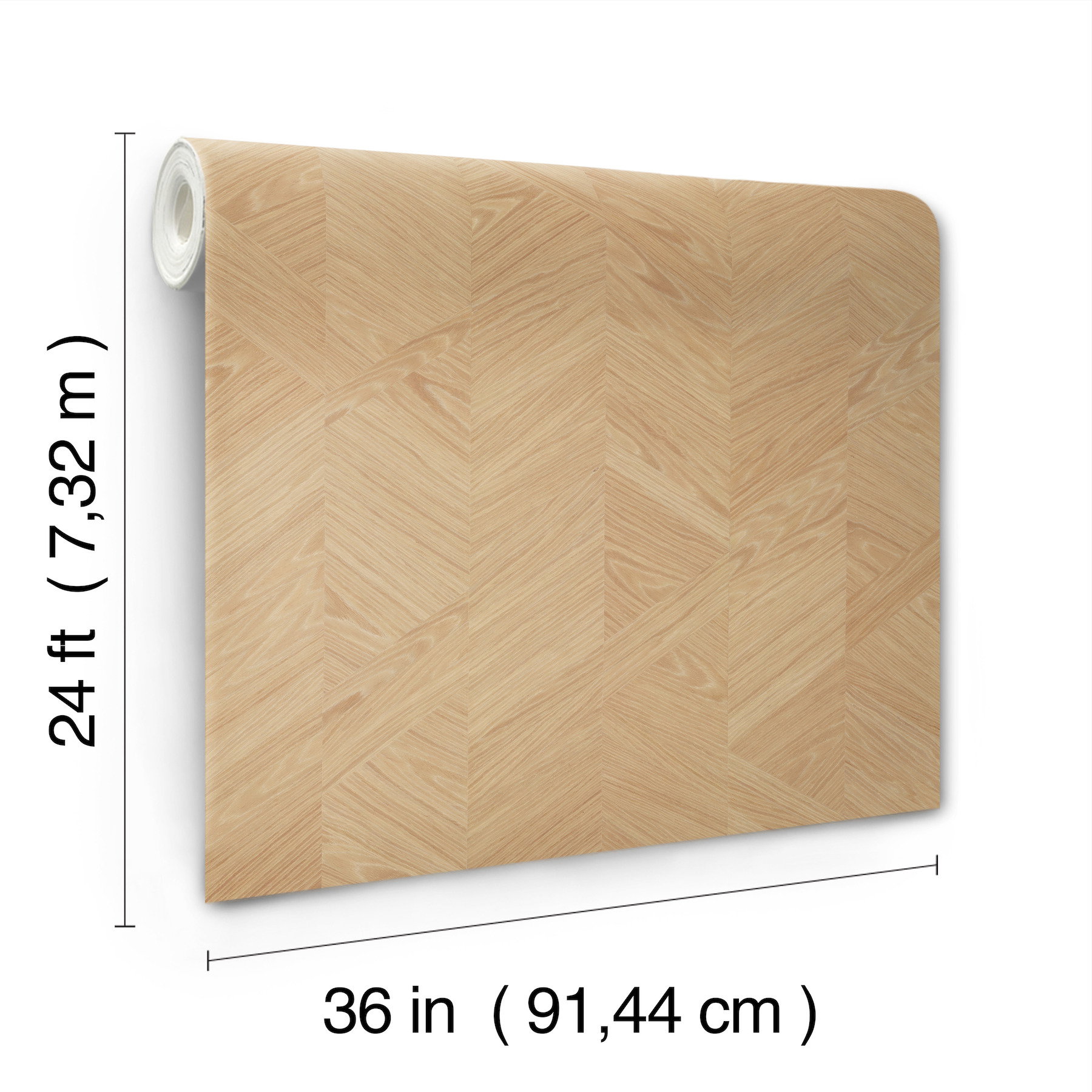 Interlocking Wood Oak Wallpaper by York Wall | Decorilla