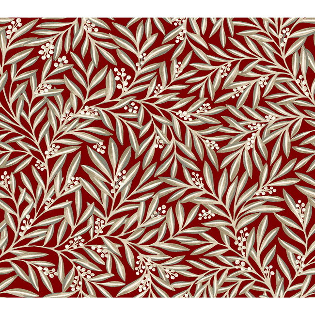 Rowan Red Wallpaper by York Wall | Decorilla