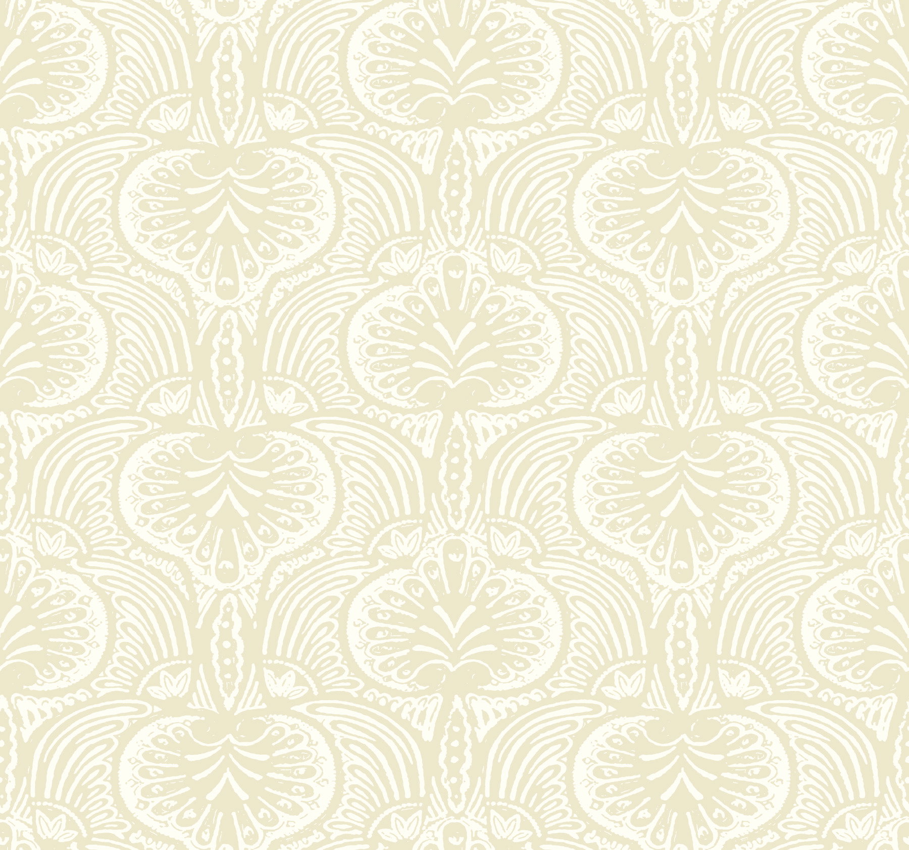 Lotus Palm Beige Wallpaper by York Wall | Decorilla