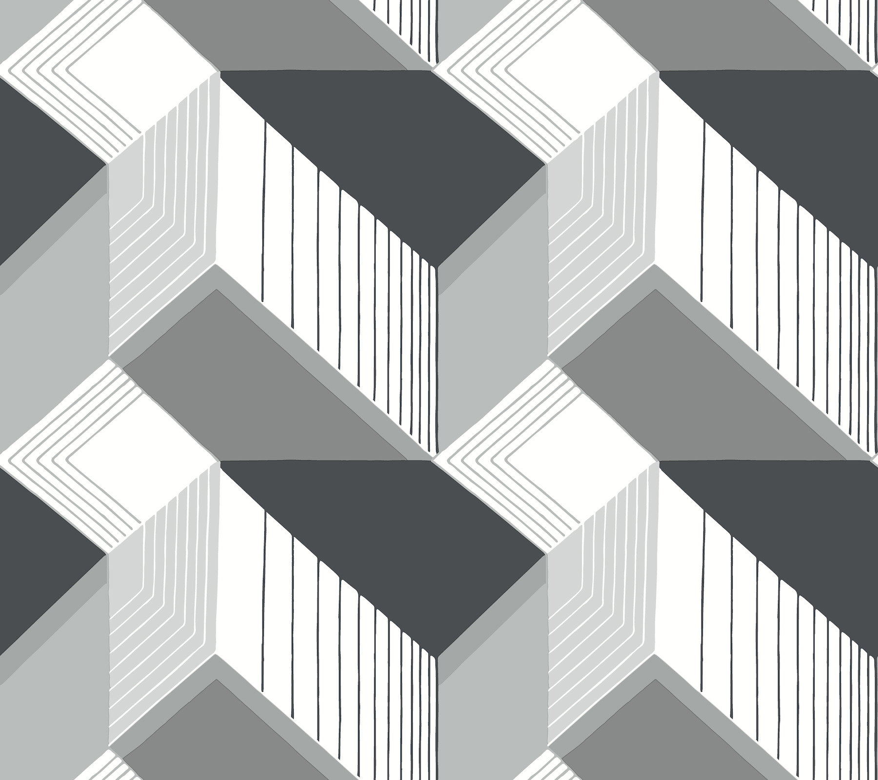 Graphic Geo Black & White Wallpaper by York Wall | Decorilla