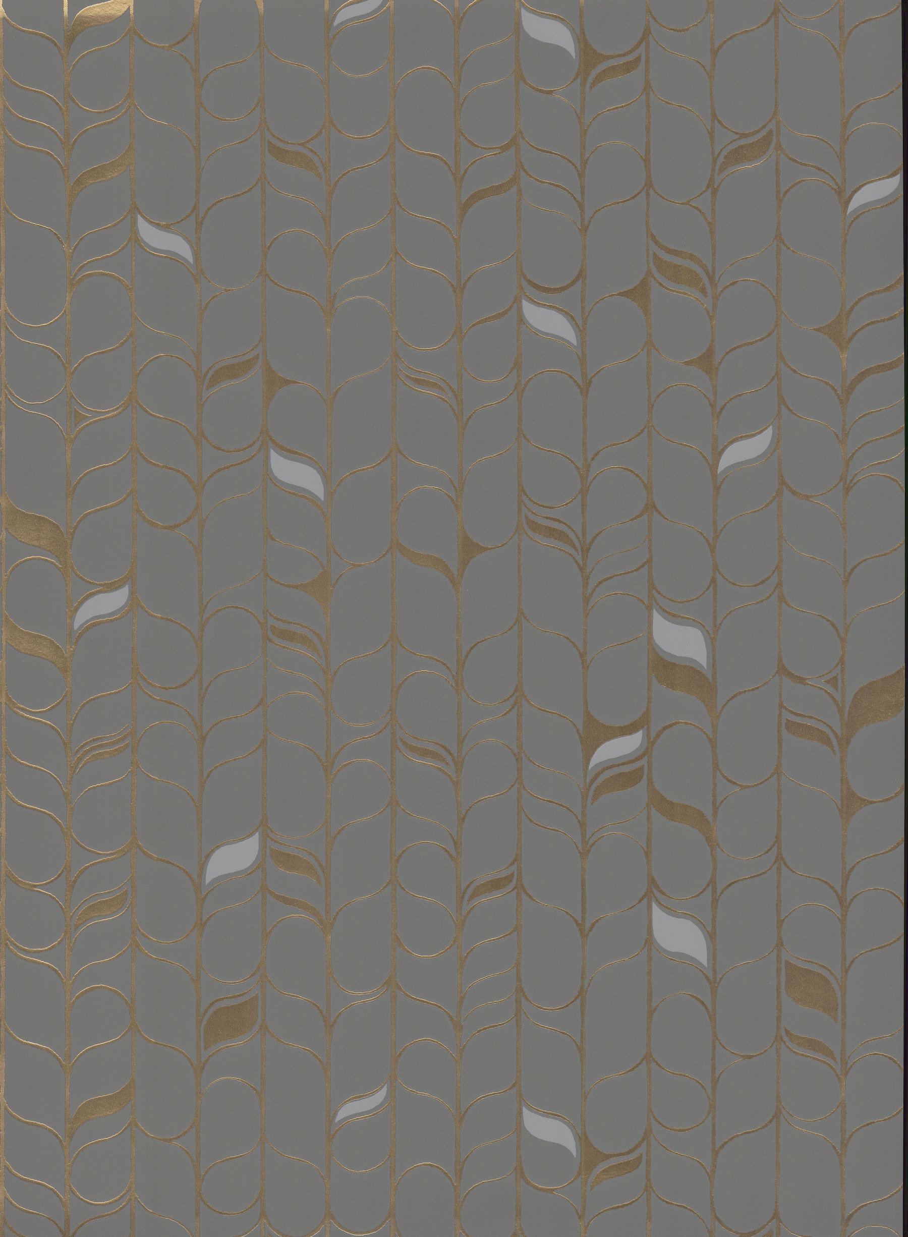 Perfect Petals Grey & Gold Wallpaper by York Wall | Decorilla