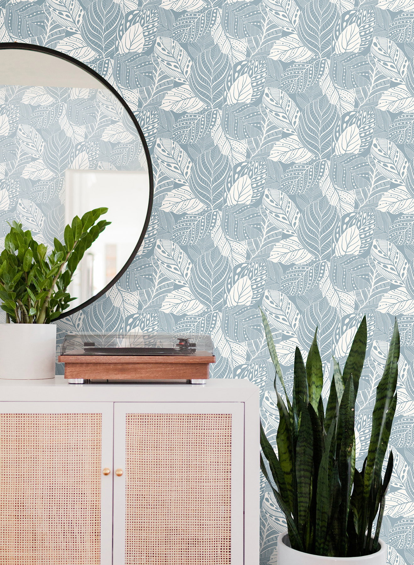 Vinca Blue Wallpaper by York Wall | Decorilla