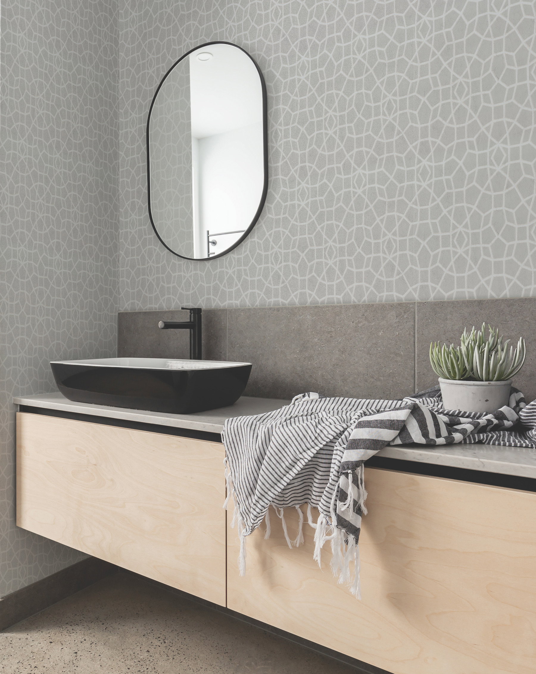 Sculptural Web Grey & Cream Wallpaper by York Wall | Decorilla