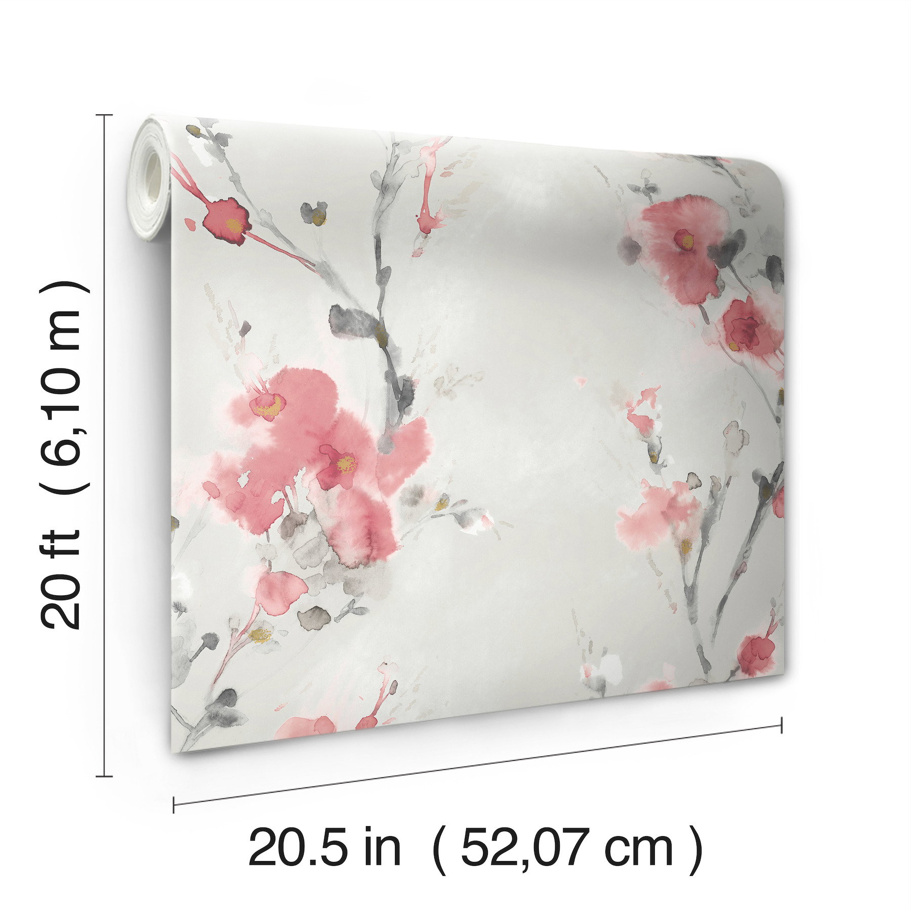 Charm Red Peel & Stick Wallpaper by York Wall | Decorilla
