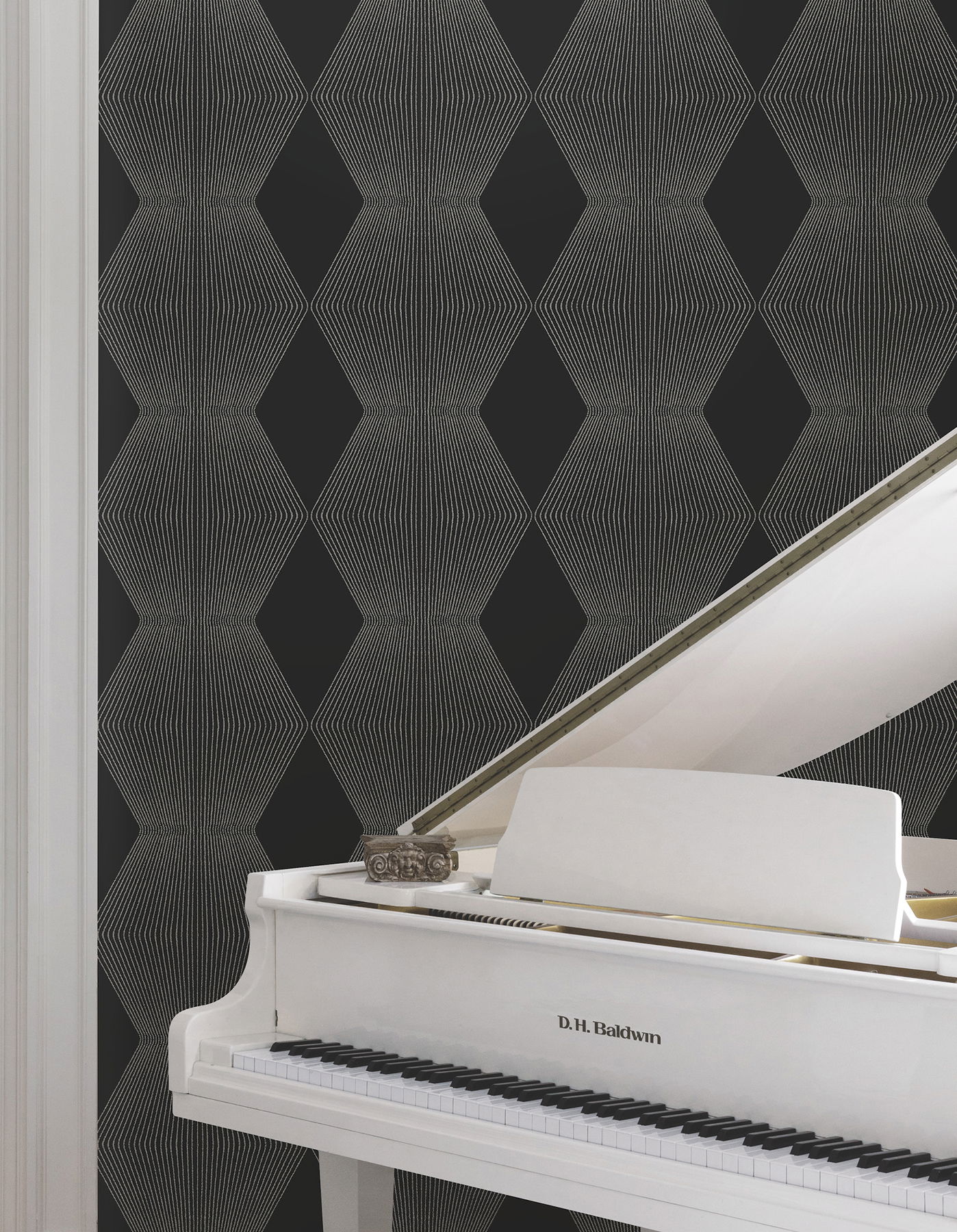 Diamond Legacy Black Wallpaper by York Wall | Decorilla