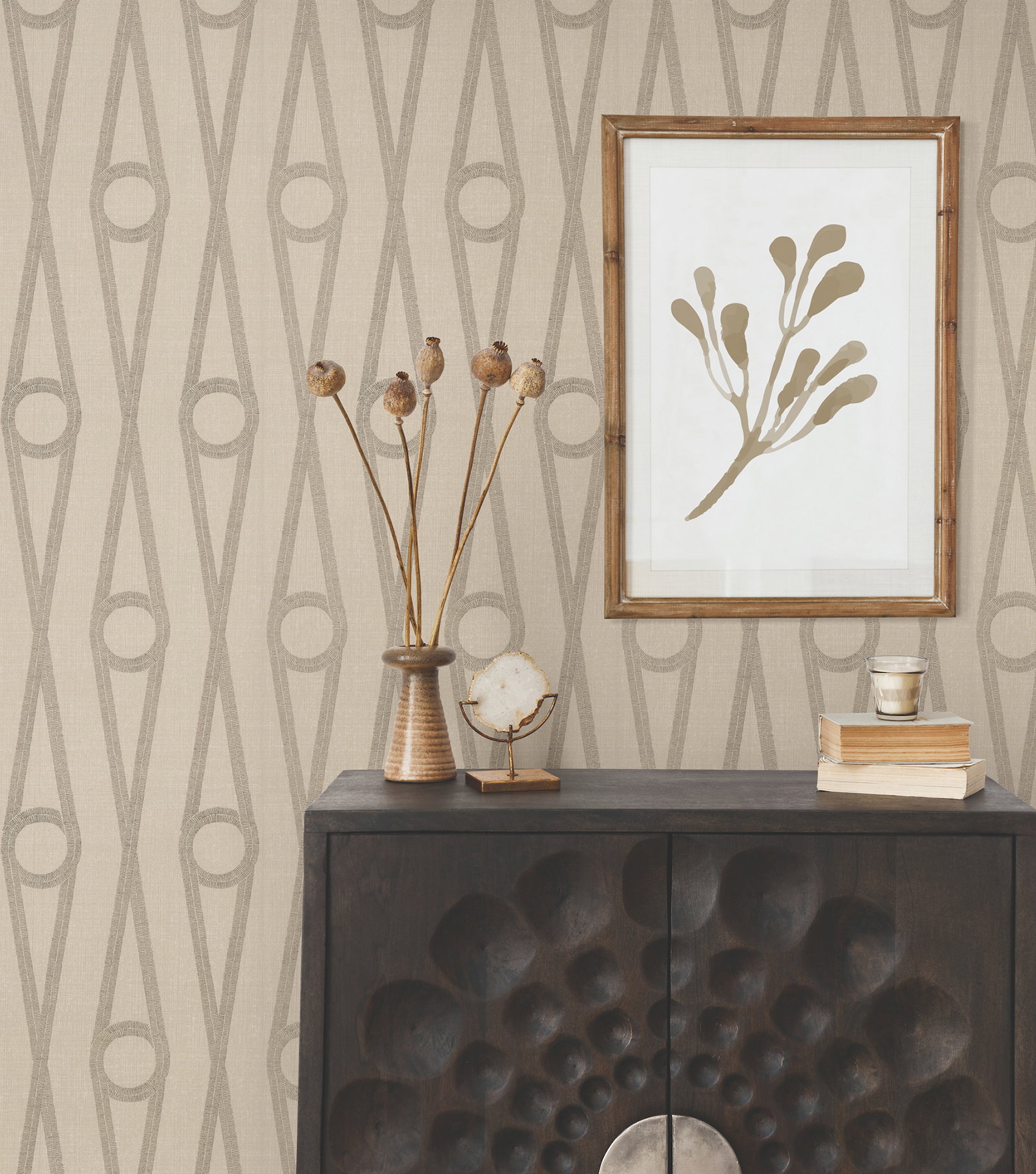 Henlein Gold Wallpaper by York Wall | Decorilla