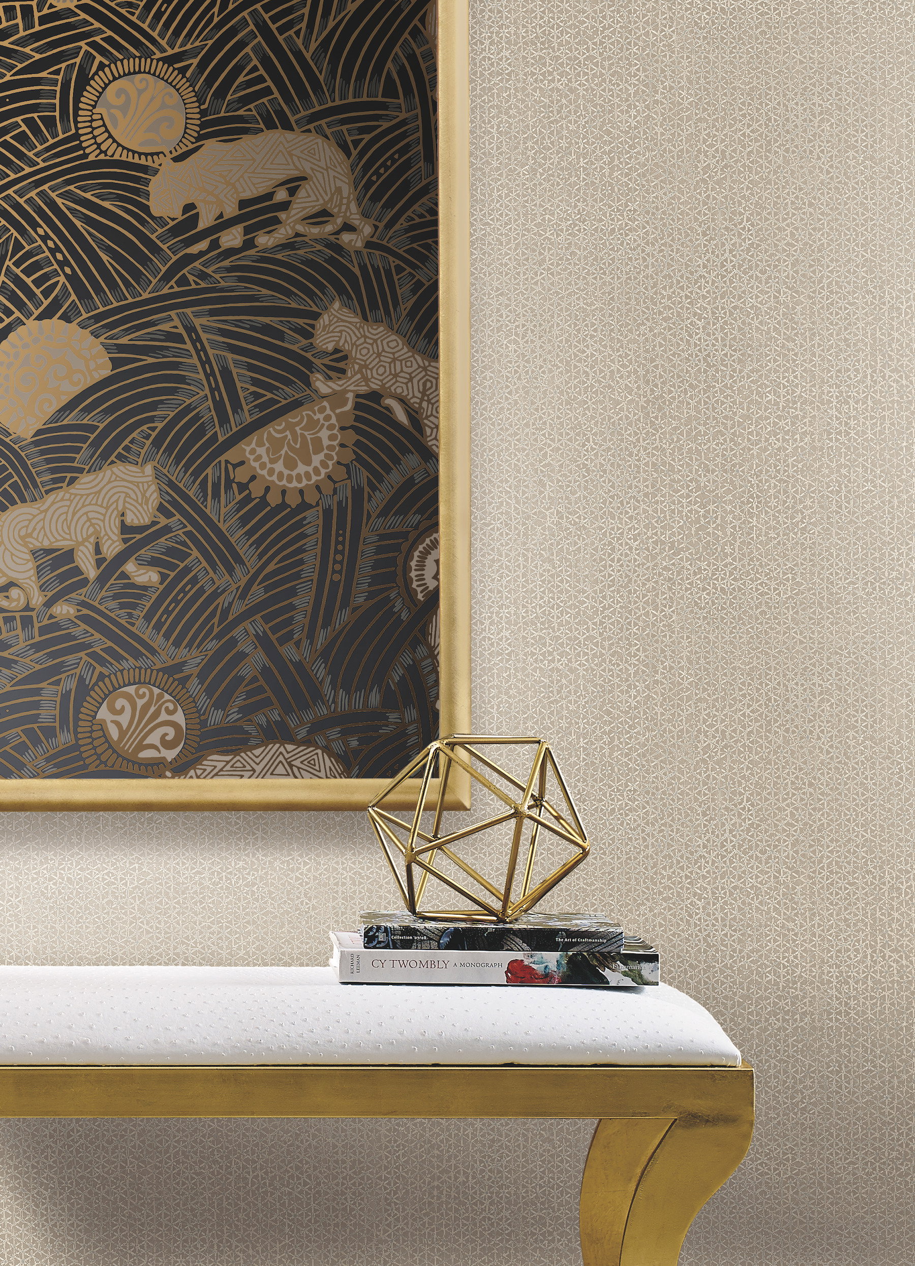 Bantam Tile Beige Wallpaper by York Wall | Decorilla