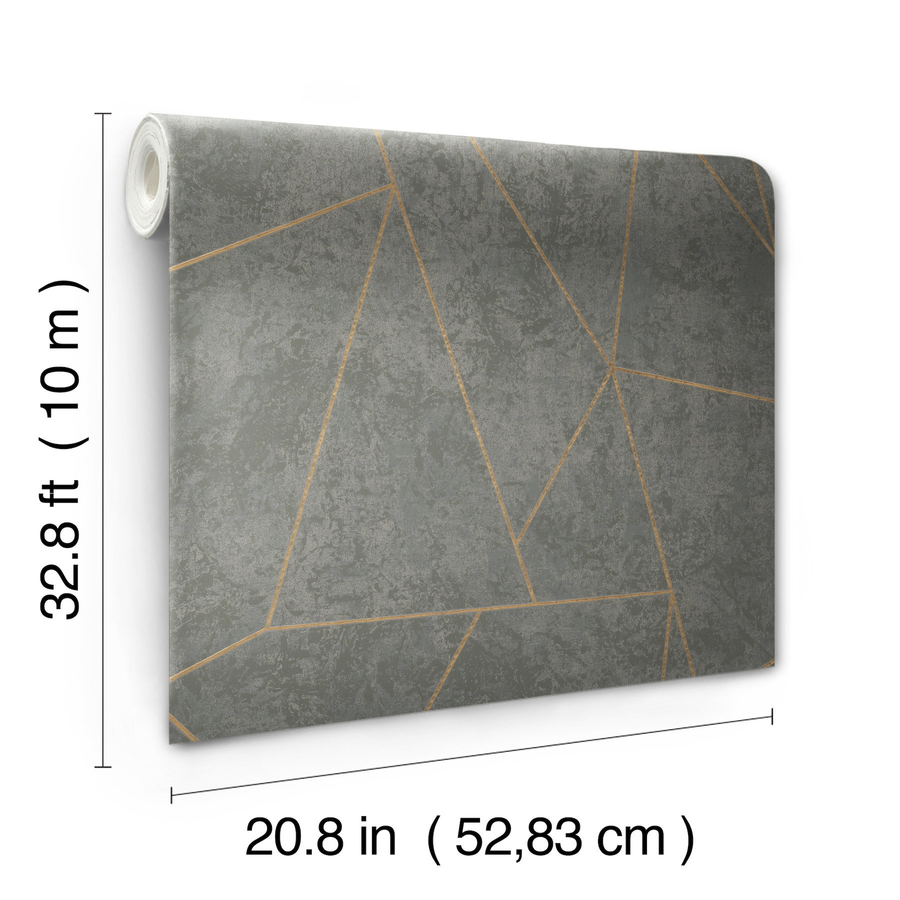 Nazca Dark Grey & Gold Wallpaper by York Wall | Decorilla