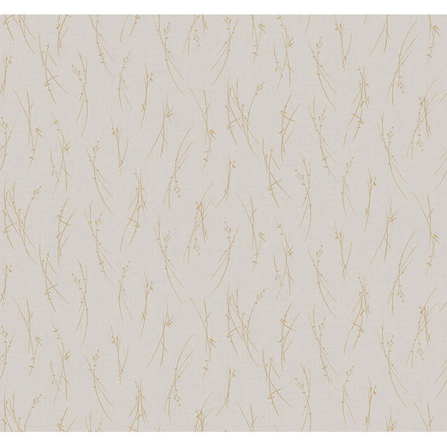 Sprigs Light Grey & Gold Wallpaper by York Wall | Decorilla