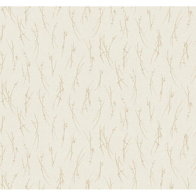 Sprigs Cream & Gold Wallpaper by York Wall | Decorilla
