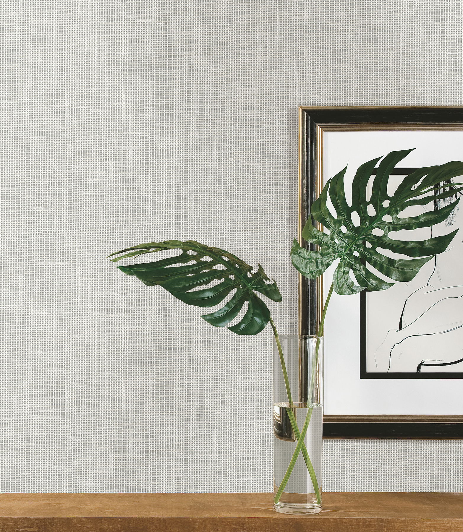 Reed Basket White Peel & Stick Wallpaper by York Wall | Decorilla