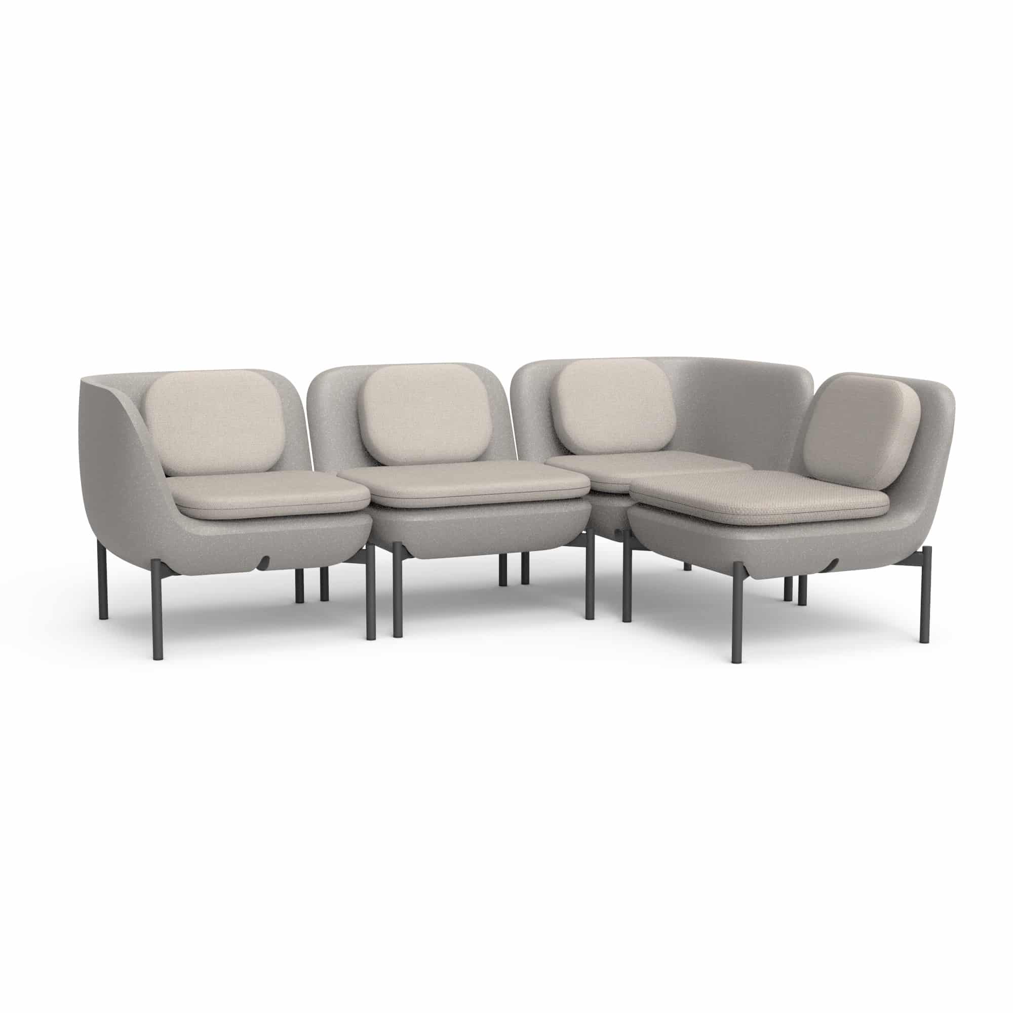 Inou Elements Modular Four-seater Sectional Sofa by Crescent Garden ...