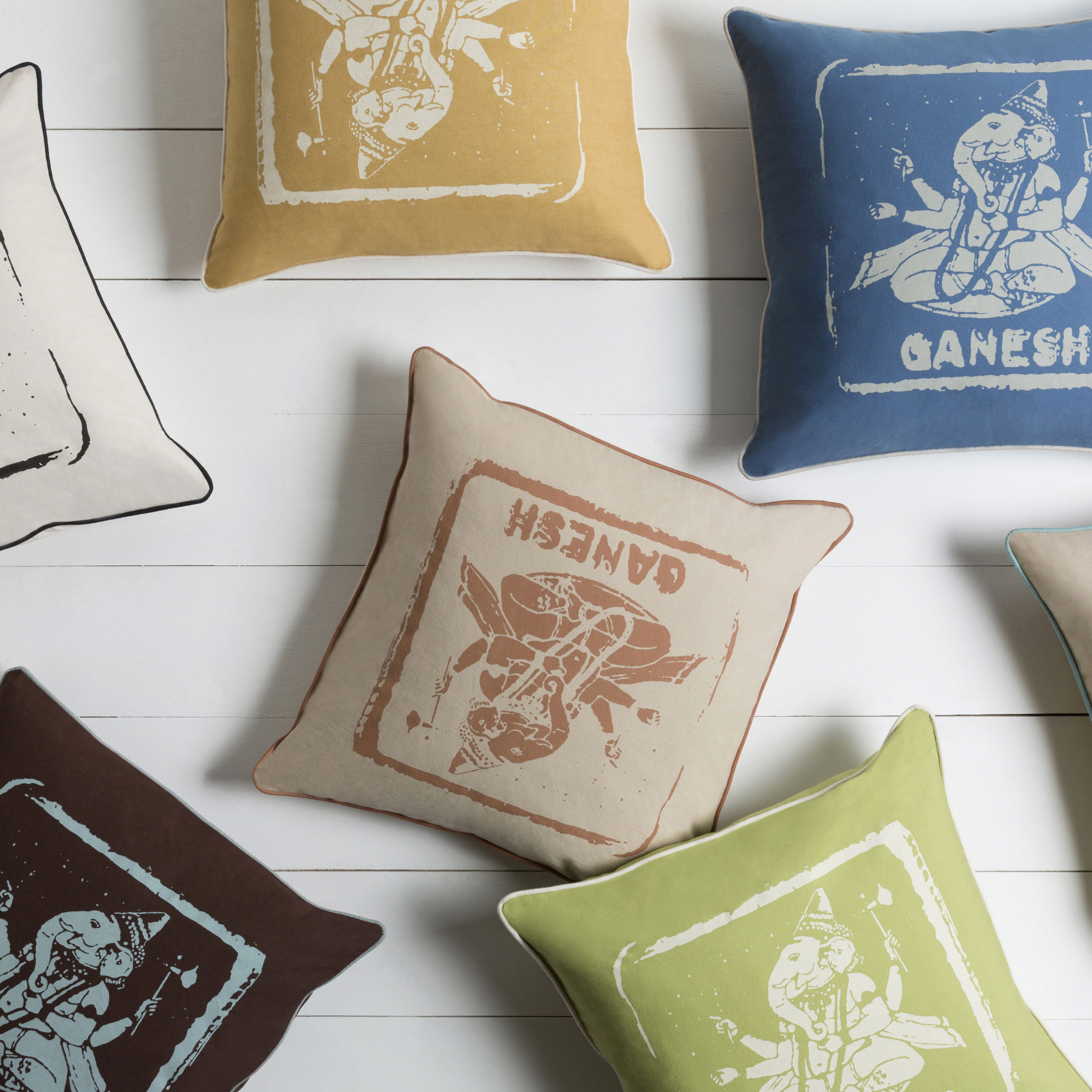 Big Kid Blocks Pillow with Insert by Surya Collection | Decorilla