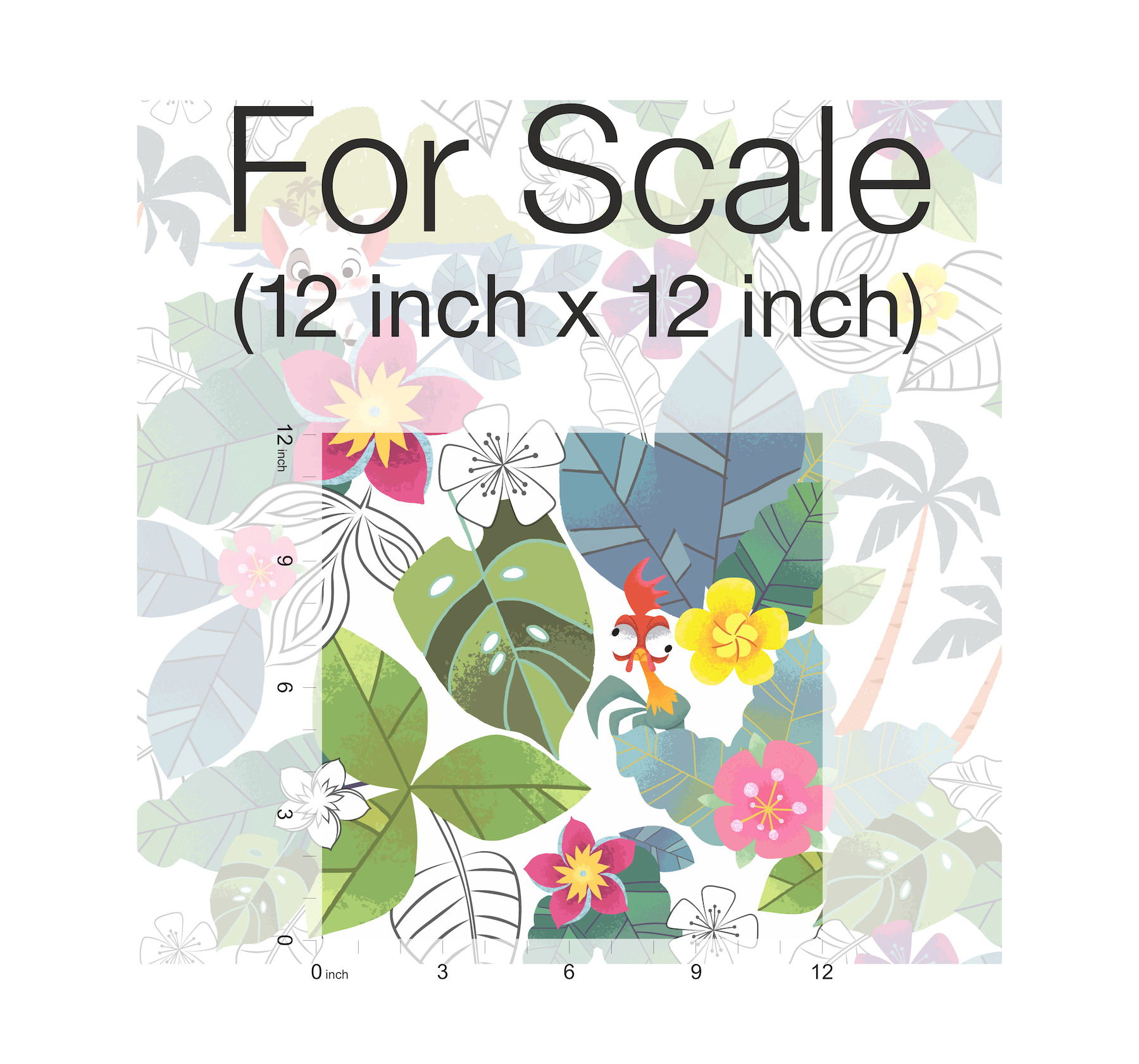 Disney Moana Jungle Pink & Green Wallpaper by York Wall | Decorilla