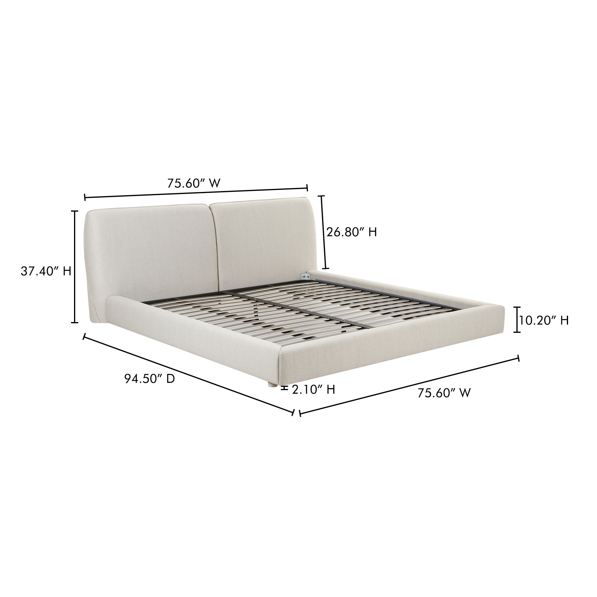 Zeppelin Queen Bed by Moe's Home Collection | Decorilla