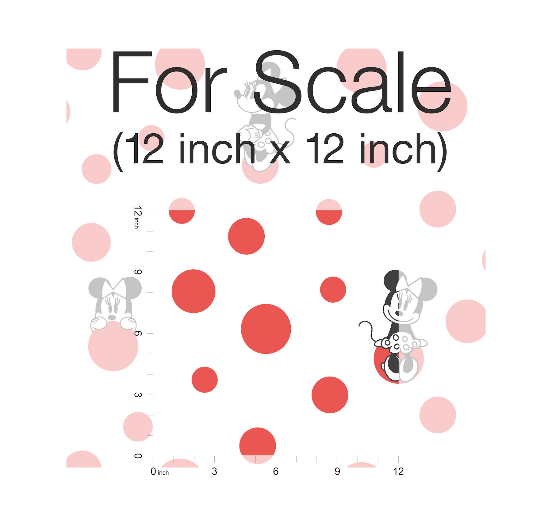 Disney Minnie Mouse Dots Red Wallpaper by York Wall | Decorilla