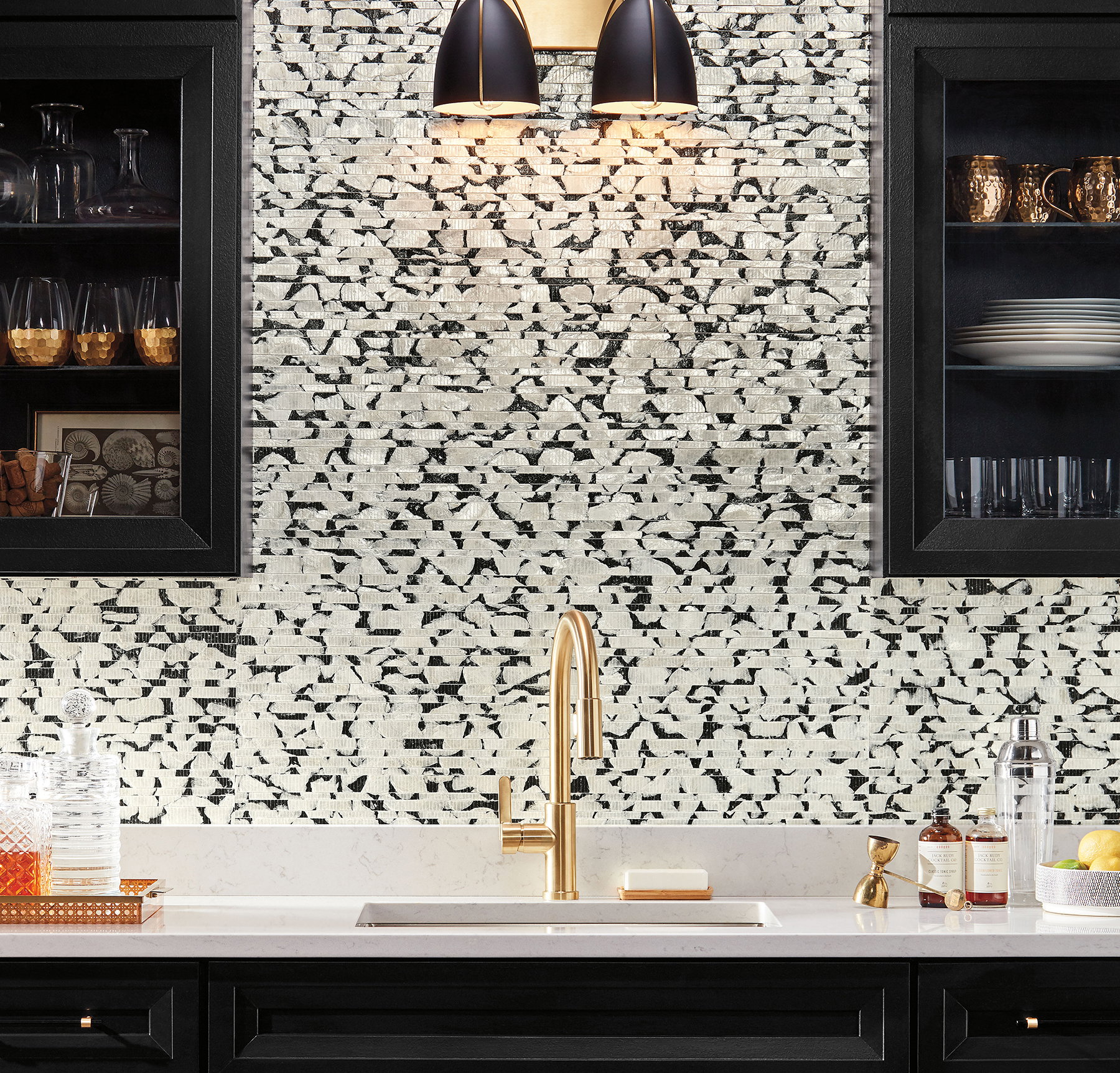 Capiz Offering Black & White Wallpaper by York Wall | Decorilla