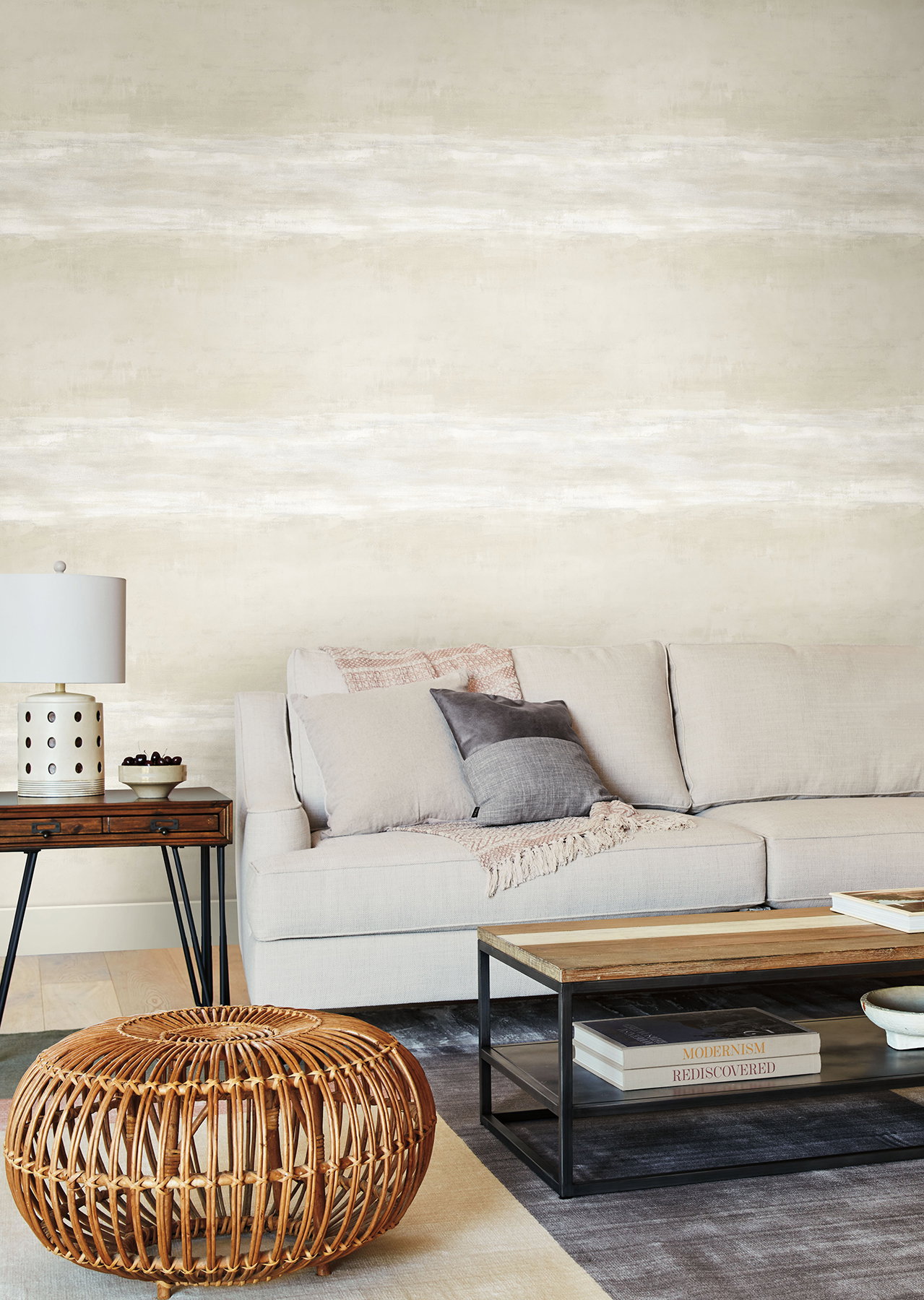 Serene Reflection Natural Wallpaper by York Wall | Decorilla