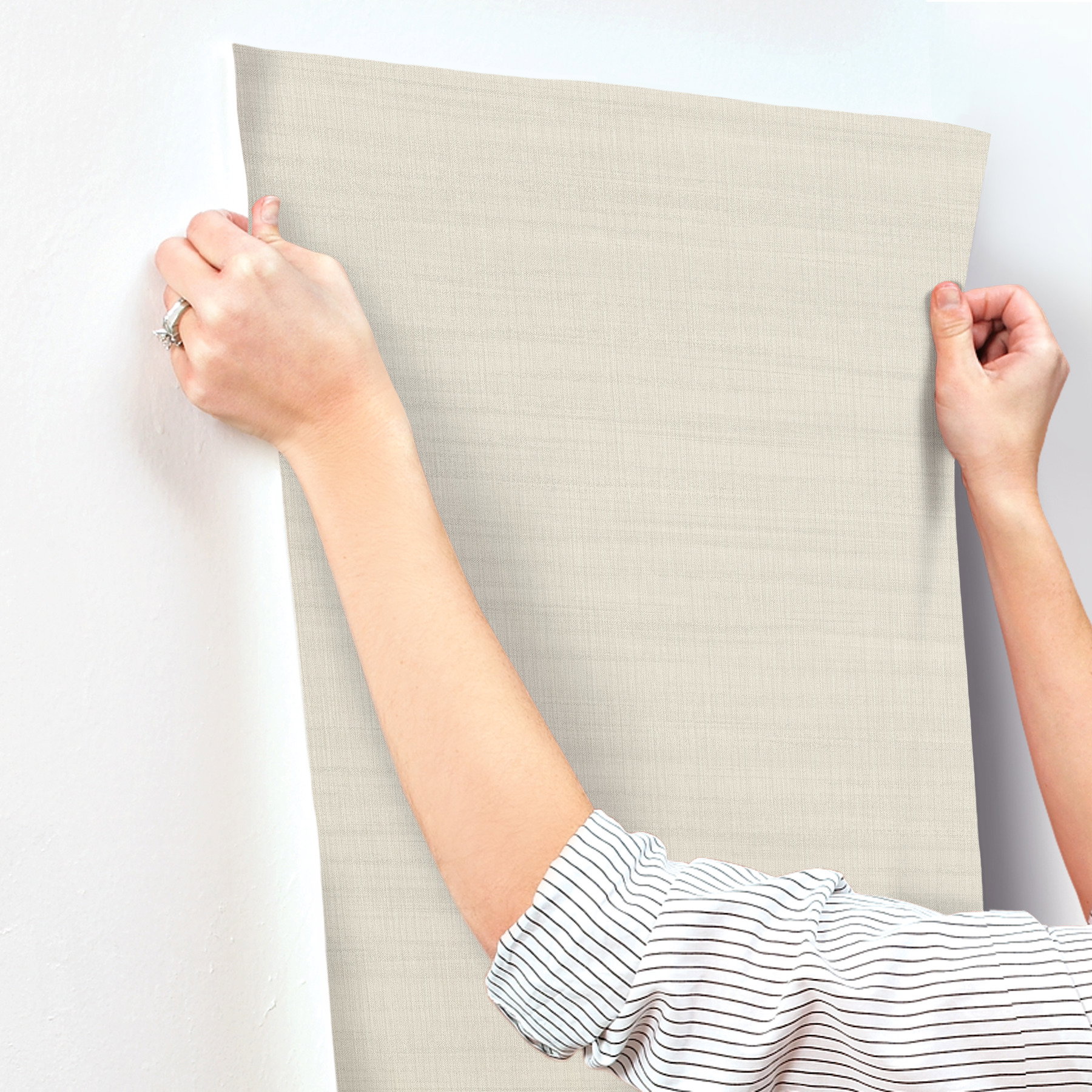 Washed Cotton Linen Wallpaper by York Wall | Decorilla