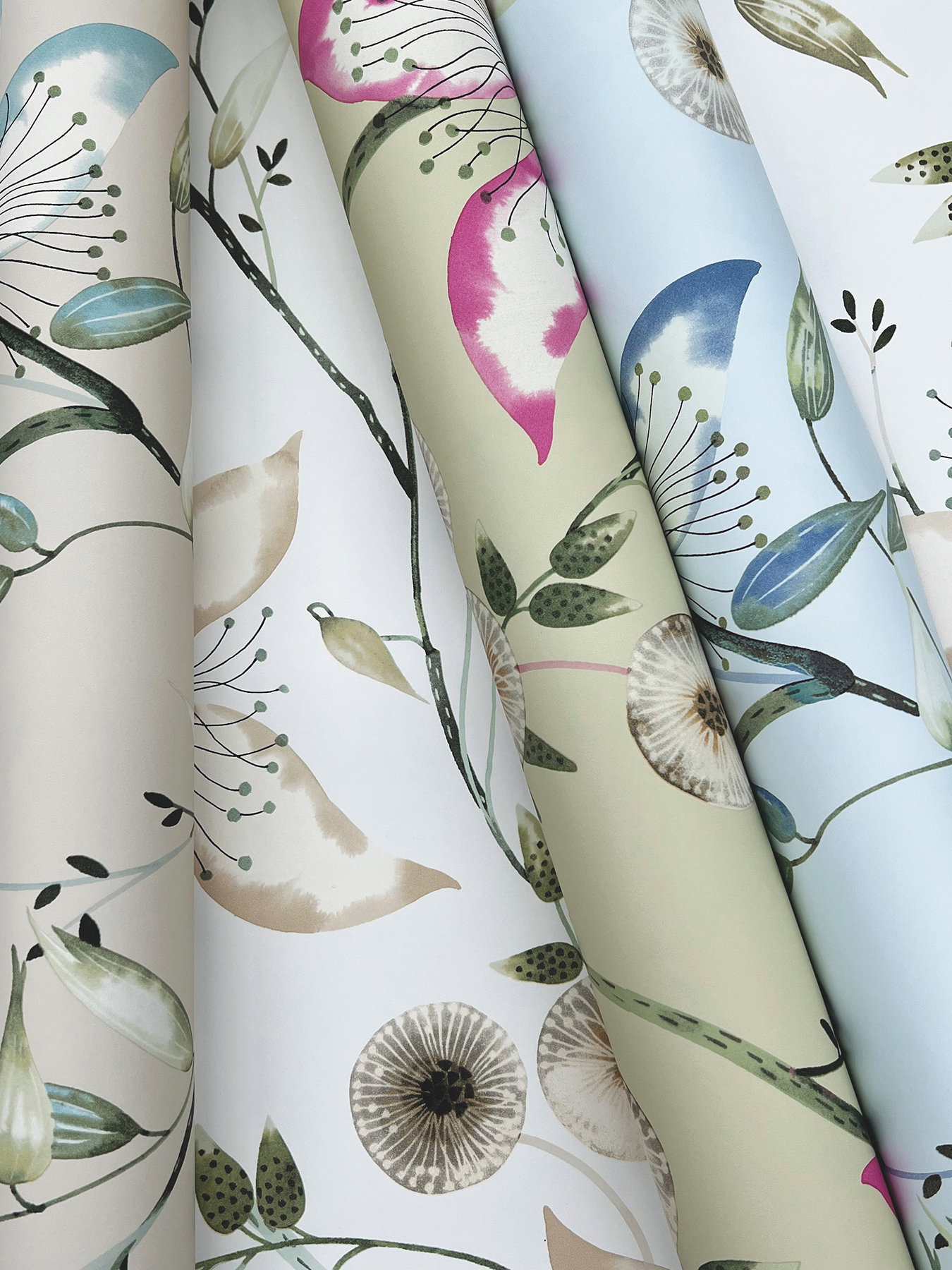 Dream Blossom Light Blue Wallpaper by York Wall | Decorilla