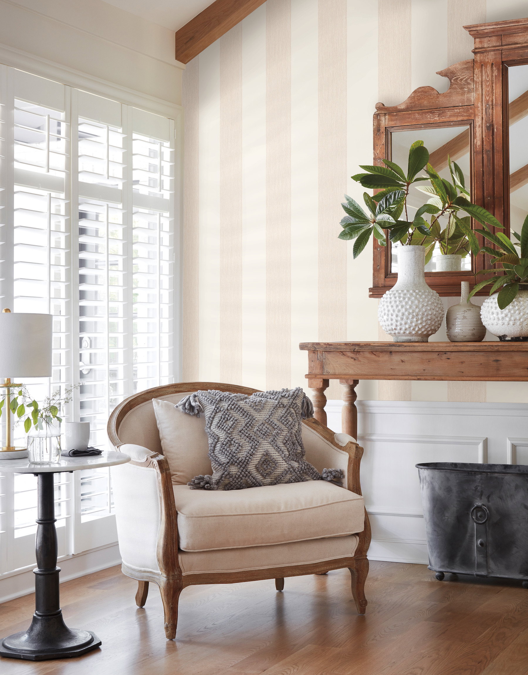 Thread Stripe Pink Wallpaper by York Wall | Decorilla