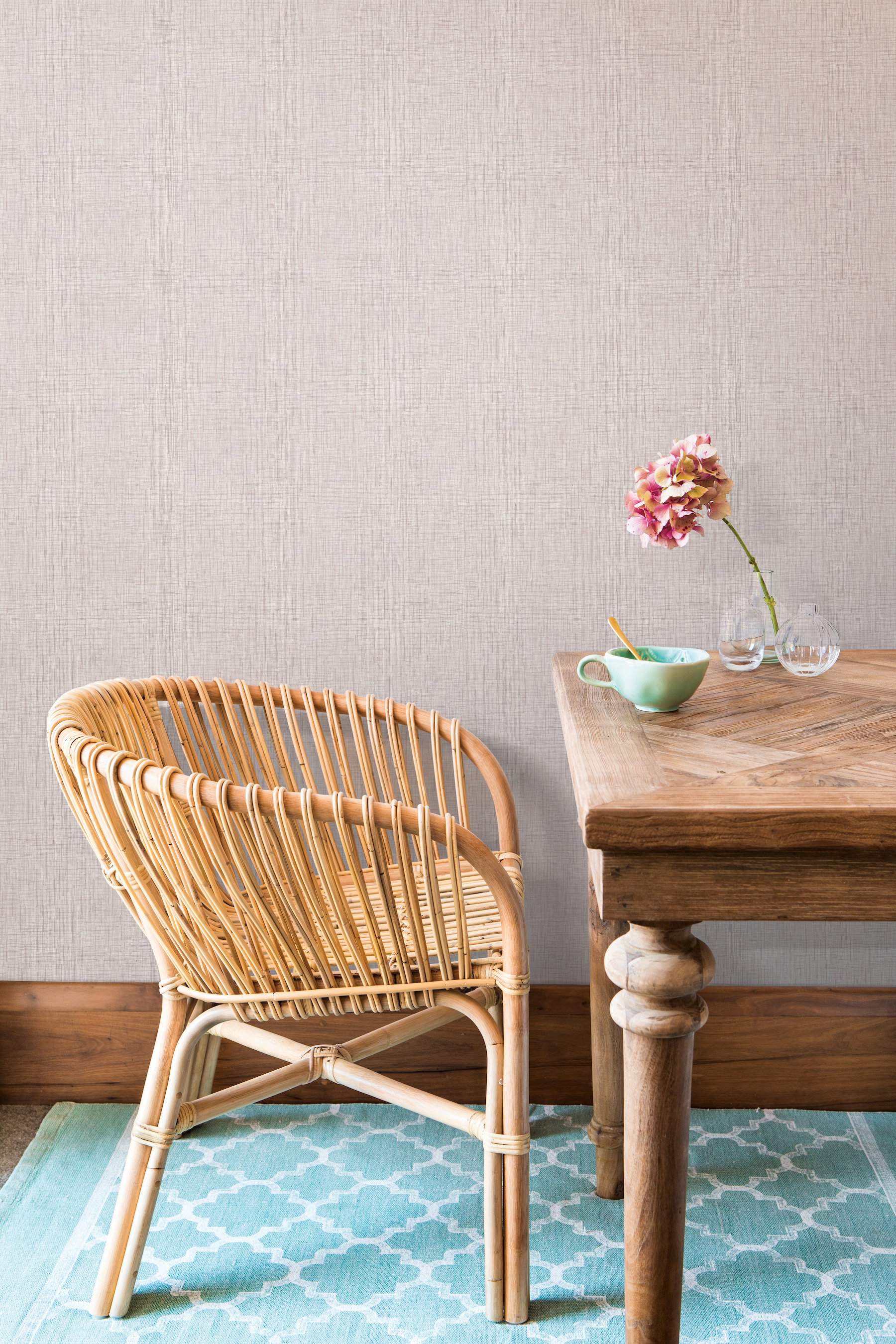 Threaded Silk Red Wallpaper by York Wall | Decorilla