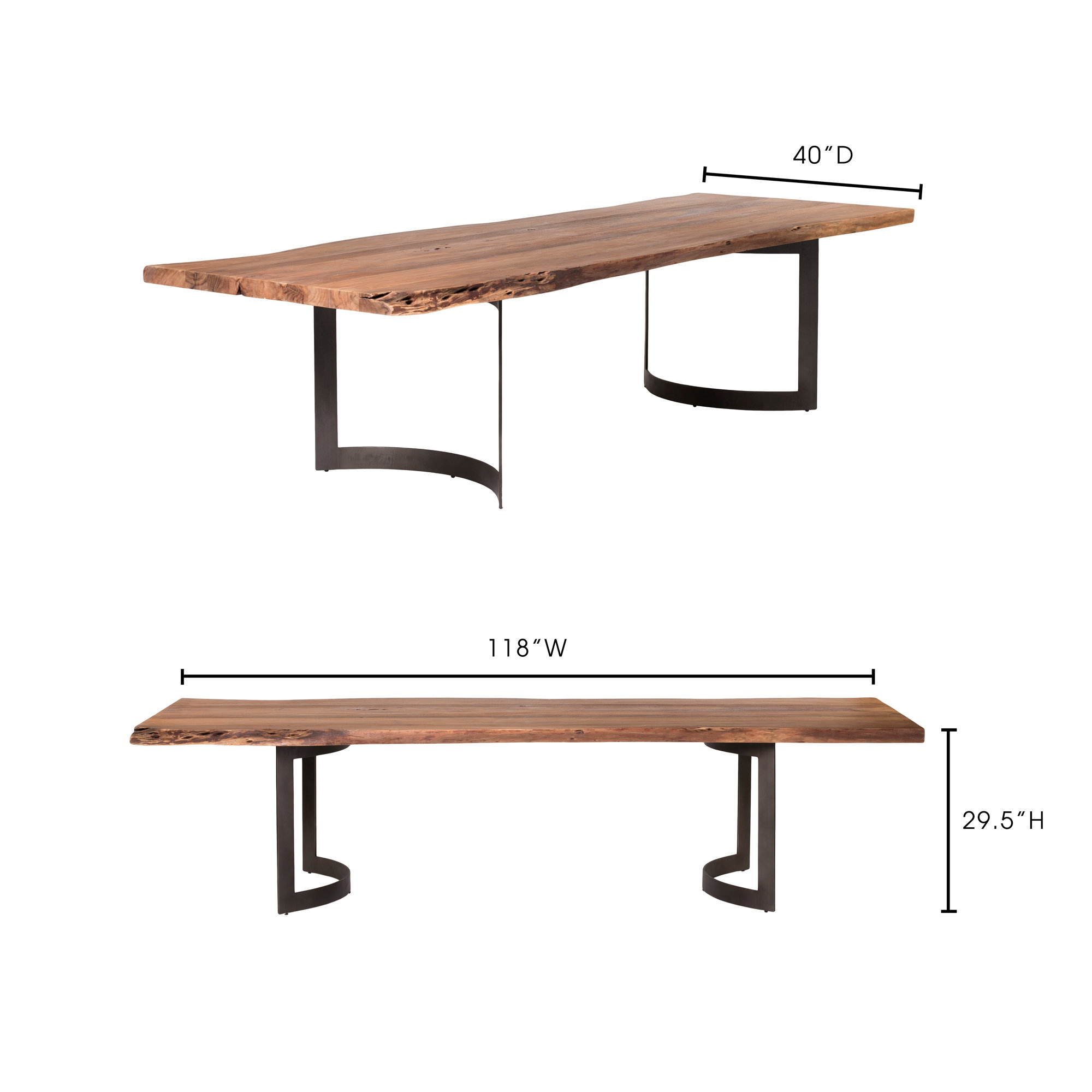 Bent Dining Table Large by Moe's Home Collection | Decorilla